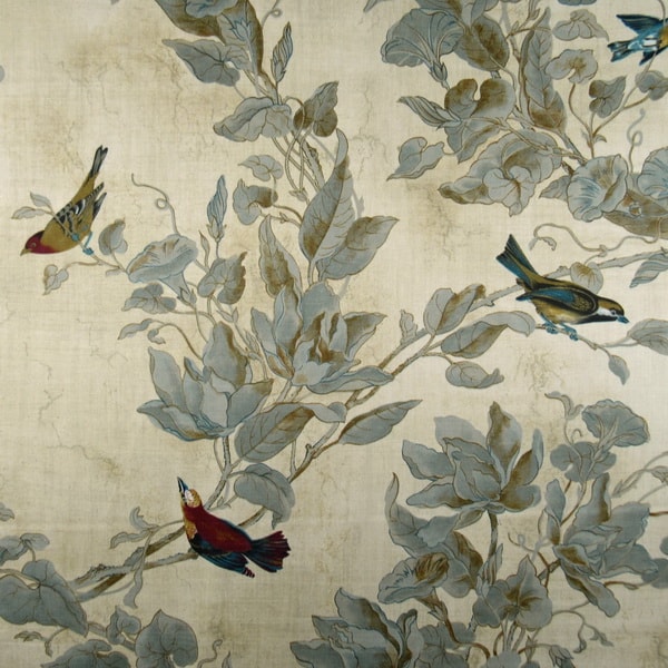 Heritage Windsong Ivory Bird Fabric | 1502 Fabrics