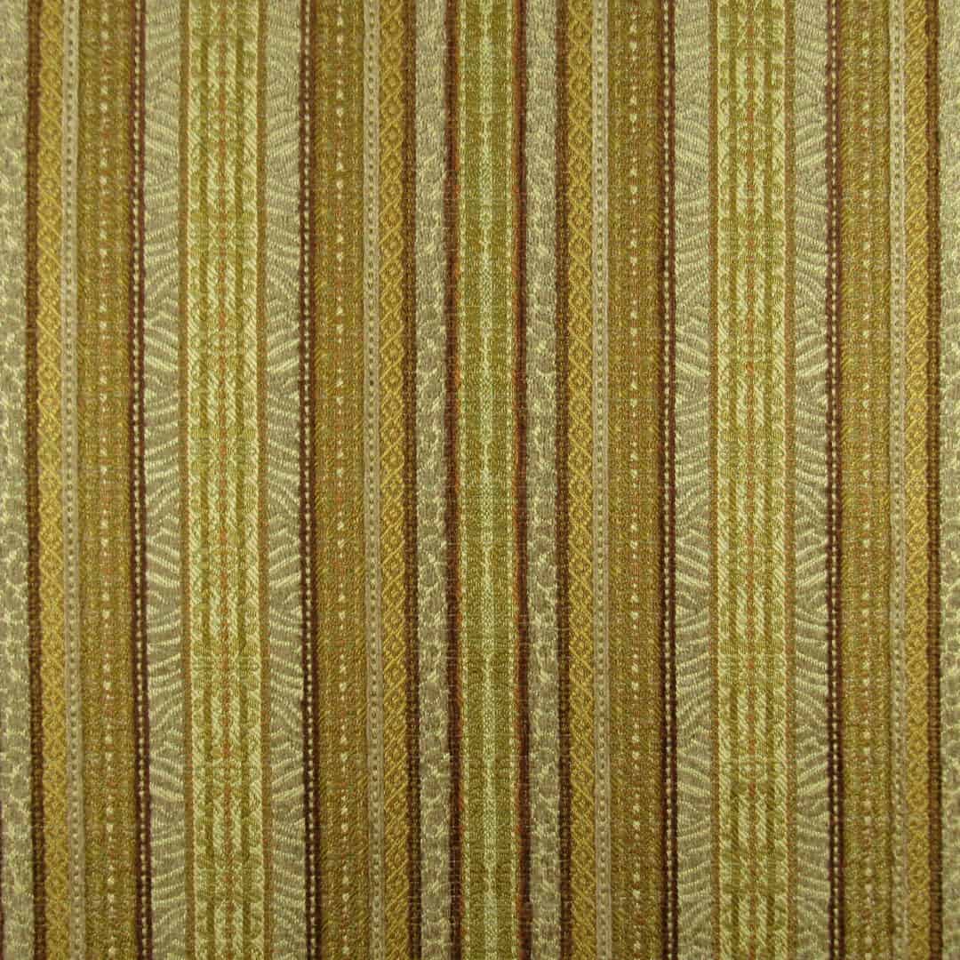Hamilton Cornflower Gold Stripe Upholstery Fabric | 1502 Fabrics
